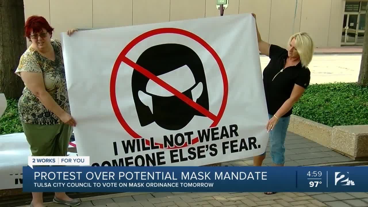 Protest over potential mask mandate - YouTube