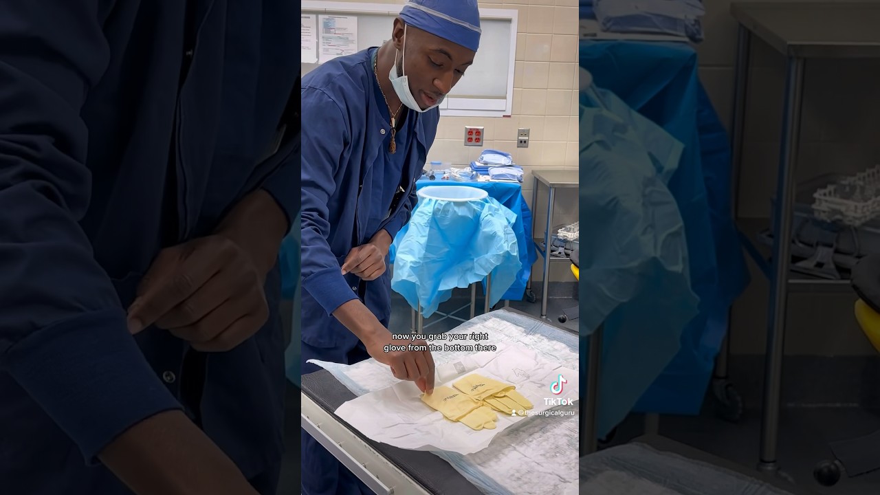 Open Gloving Technique 101 #surgicalguru #steriletechnique # ...