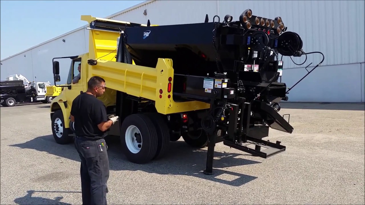 PB Loader Asphalt Patcher Slip-In - Loading - YouTube