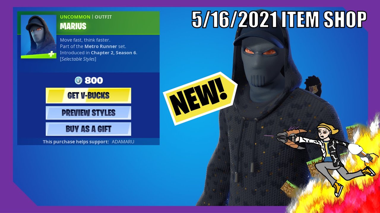 *NEW* Marius Skin! | Fortnite Item Shop (16/5/2021) - YouTube