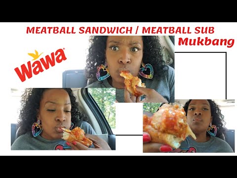 Wawa Meatball Sub Sandwich Meatballs Mukbang