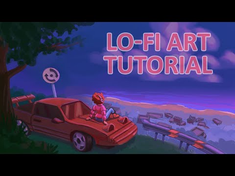 How to Lo-Fi Art / Painting Tutorial 🎧 - YouTube