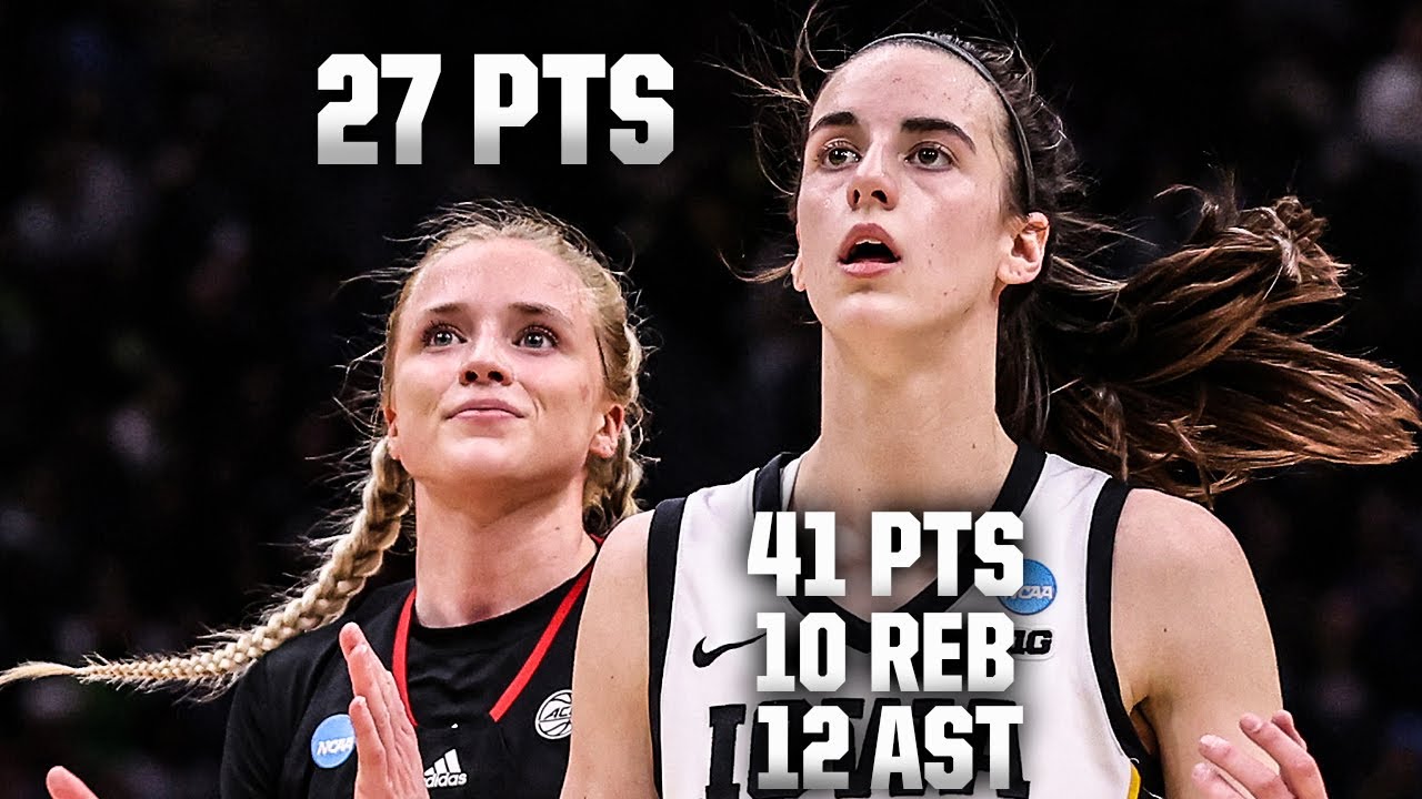 Hailey Van Lith (27 PTS) & Caitlin Clark (41-10-12) battle it out for a ...