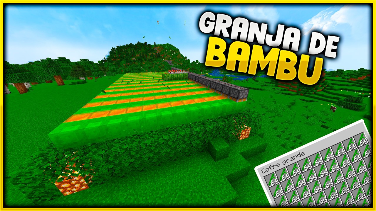 GRANJA de BAMBÚ en Minecraft 1.21: 7500+ ítems por hora (Fácil) - YouTube