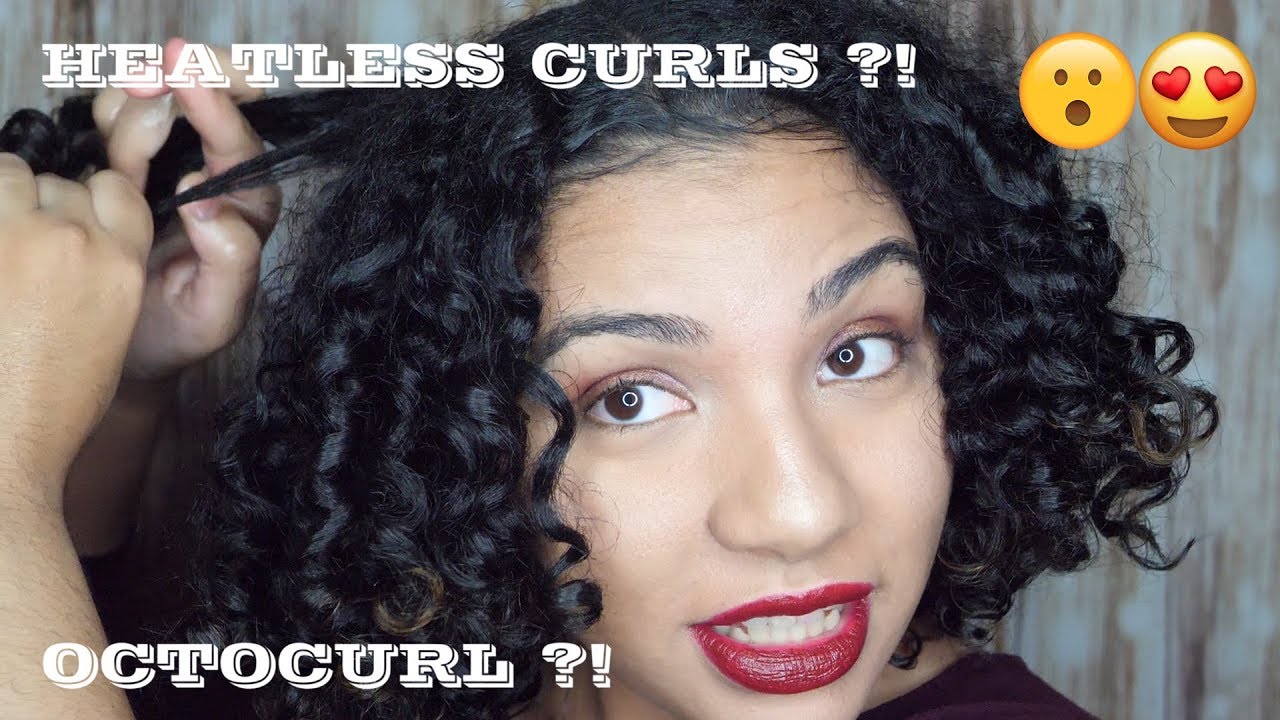 HEATLESS SPIRALS CURLS USING OCTOCURL I NATURAL HAIR - YouTube