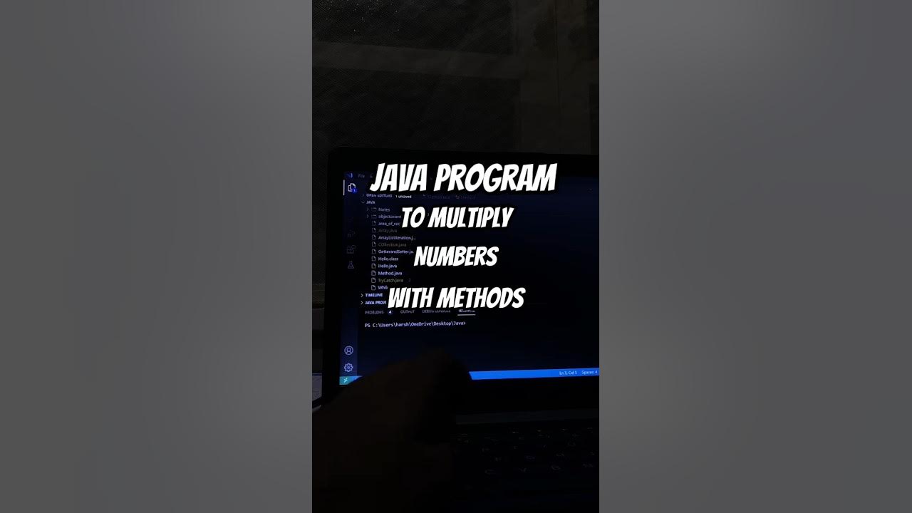 Java Program to multiply numbers with methods - YouTube