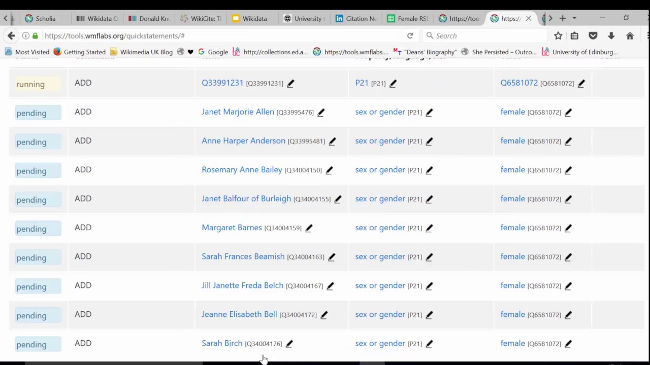 QuickStatements - adding mass edits to Wikidata - YouTube
