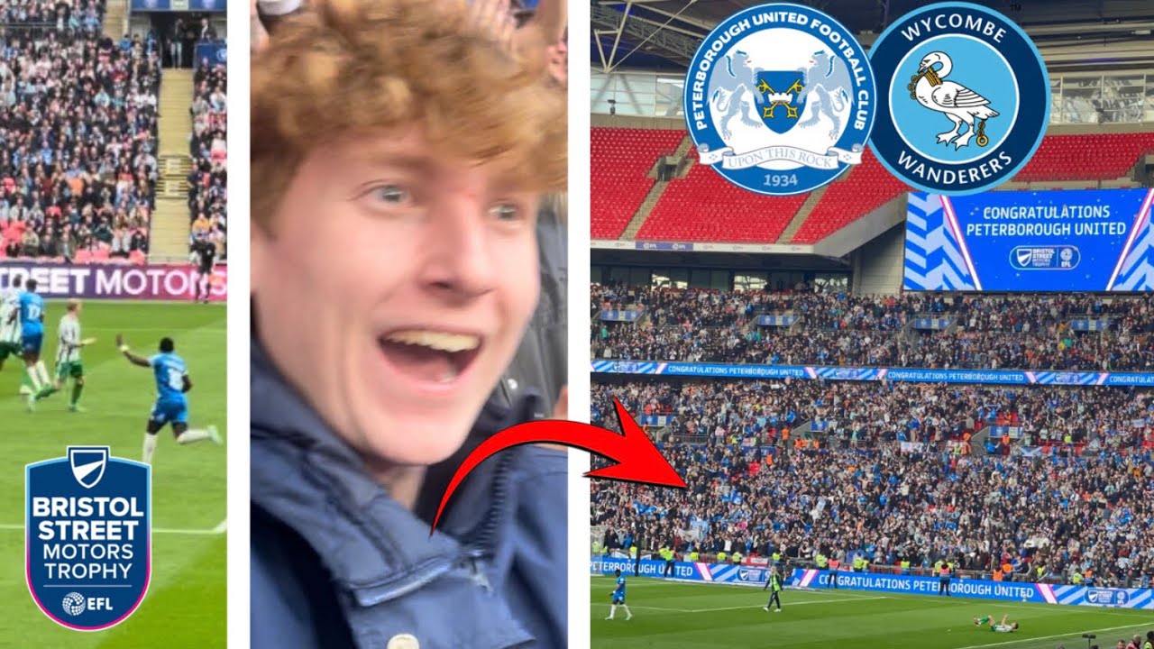 PETERBOROUGH vs WYCOMBE | 2-1 | CARNAGE in WEMBLEY STADIUM as 23,000 ...