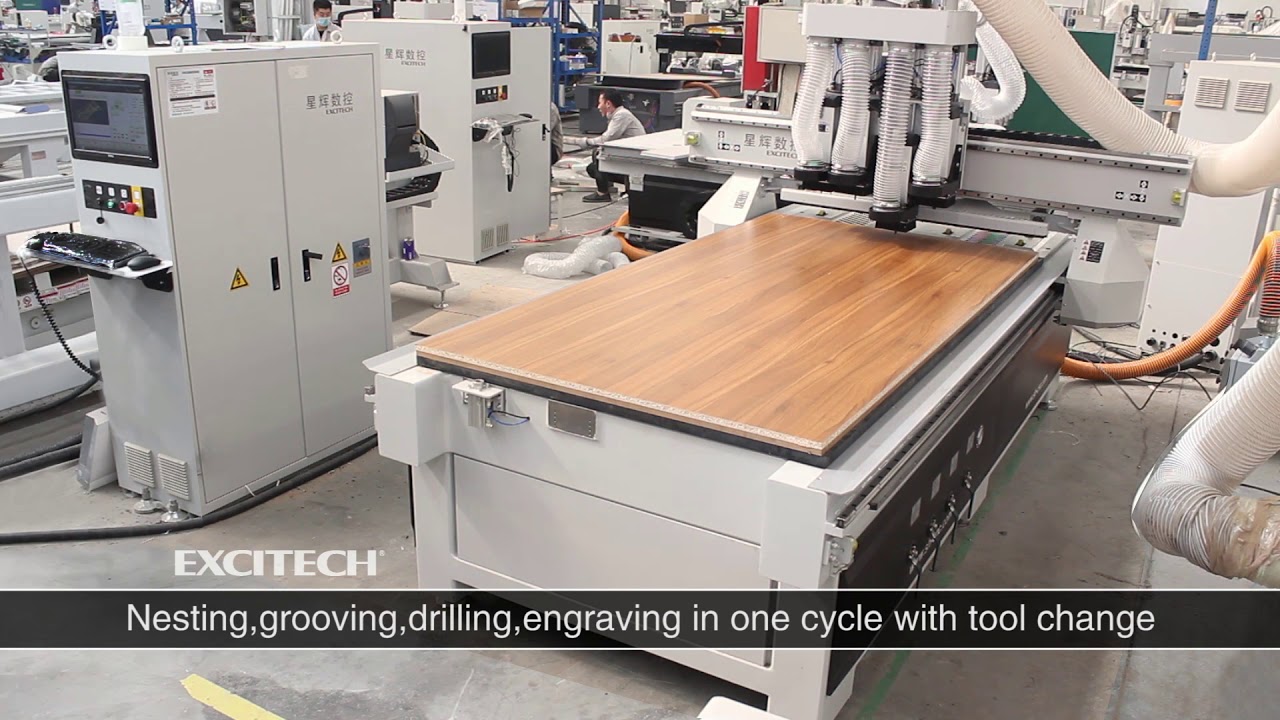EXCITECH FOUR HEADS CNC Woodworking Machine - YouTube