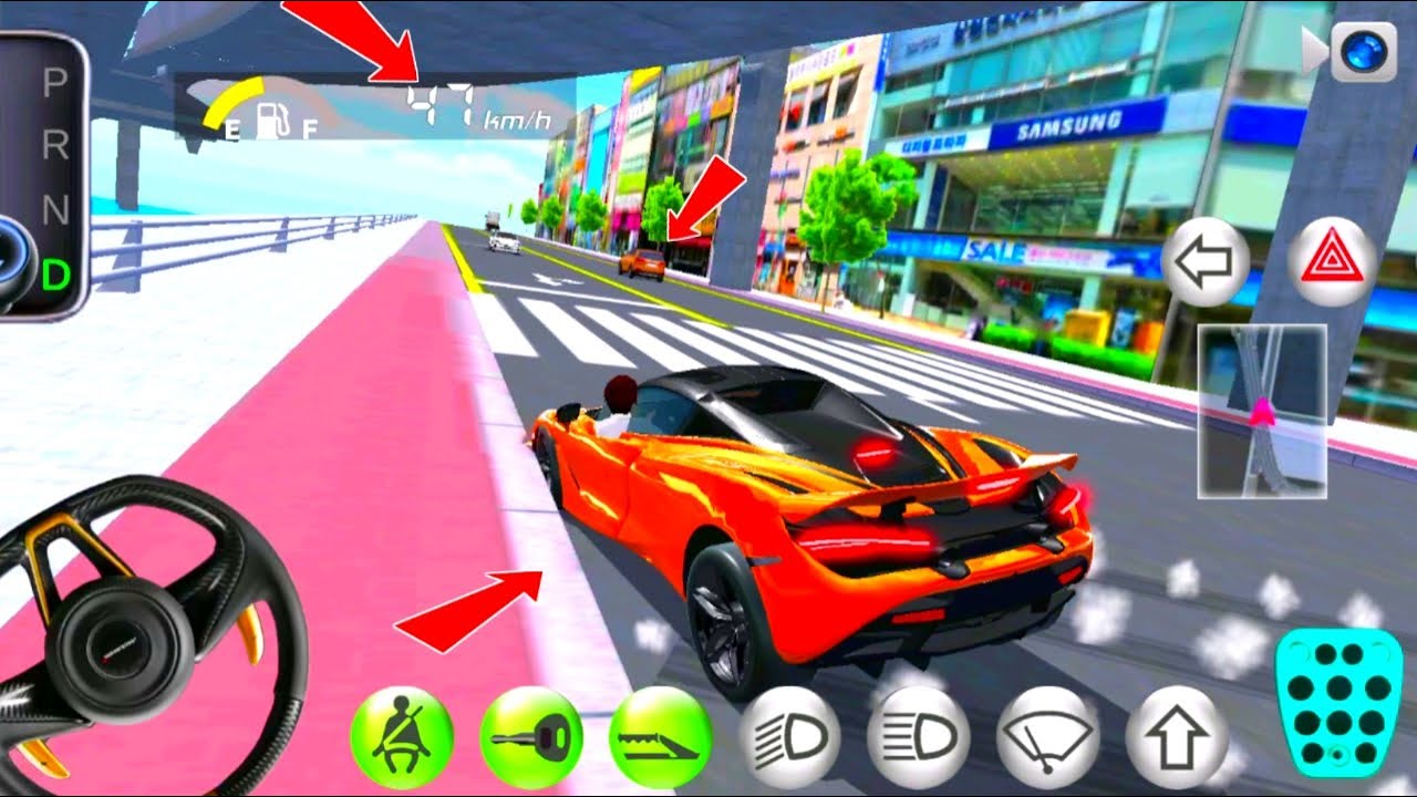 My car hit the side of the road due to high speed || 3D Driving Class ...