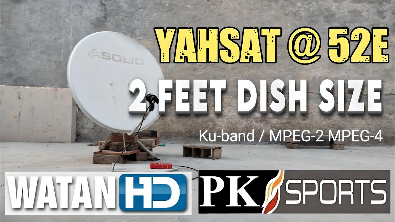 Yahsat 52.5e Setting On 2 Feet Dish Size | Yahsat 52e New Update Today ...