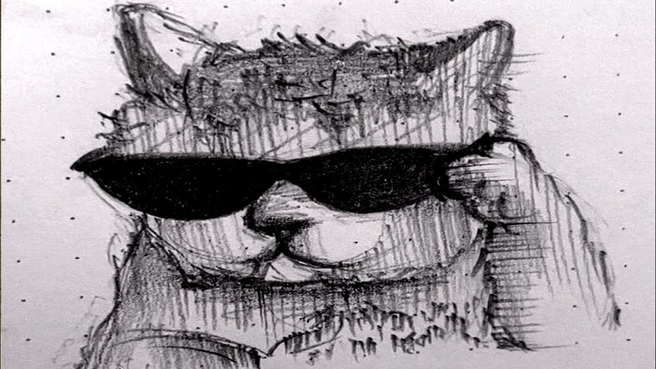 How to draw savage cat with sunglasses🕶️|how to draw cat with glasses🐈 ...