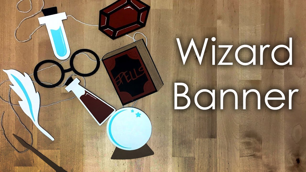 [Tutorial + Template] Wizard Party Theme Banner Cut Out - YouTube