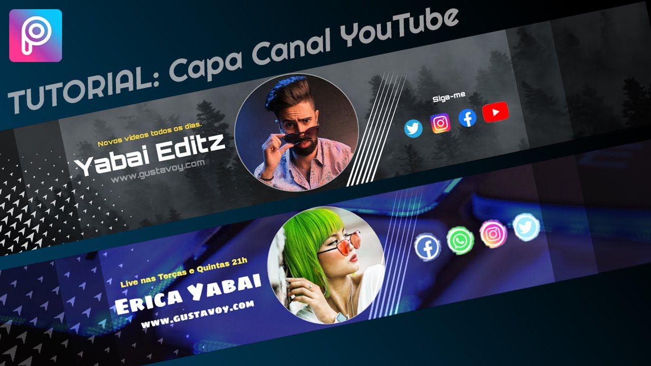 Como Fazer Capa Para Canal Do Youtube Usando Somente Celular App