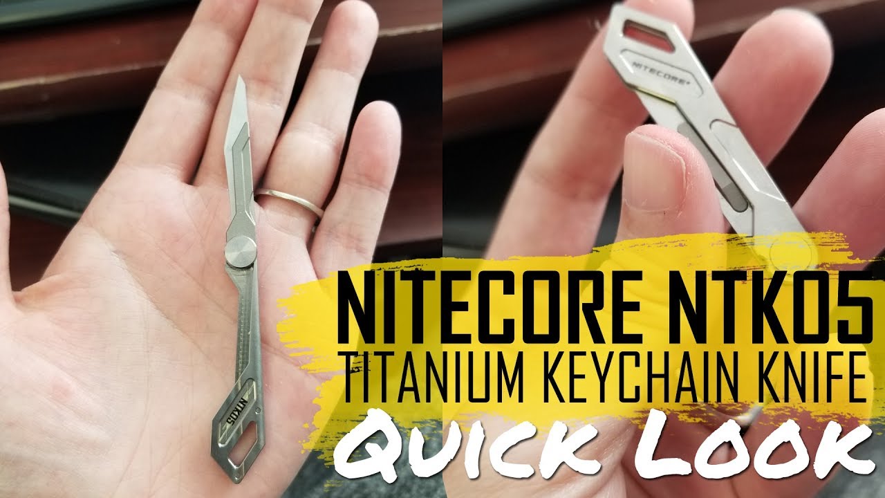 NITECORE NTK05 Titanium Everyday Carry Folding Keychain Knife - YouTube