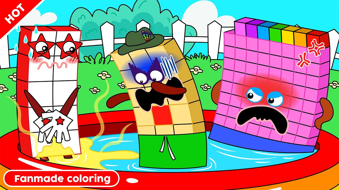 Don't Go Potty in Bathtub! Numberblocks Fanmade Coloring Story - YouTube