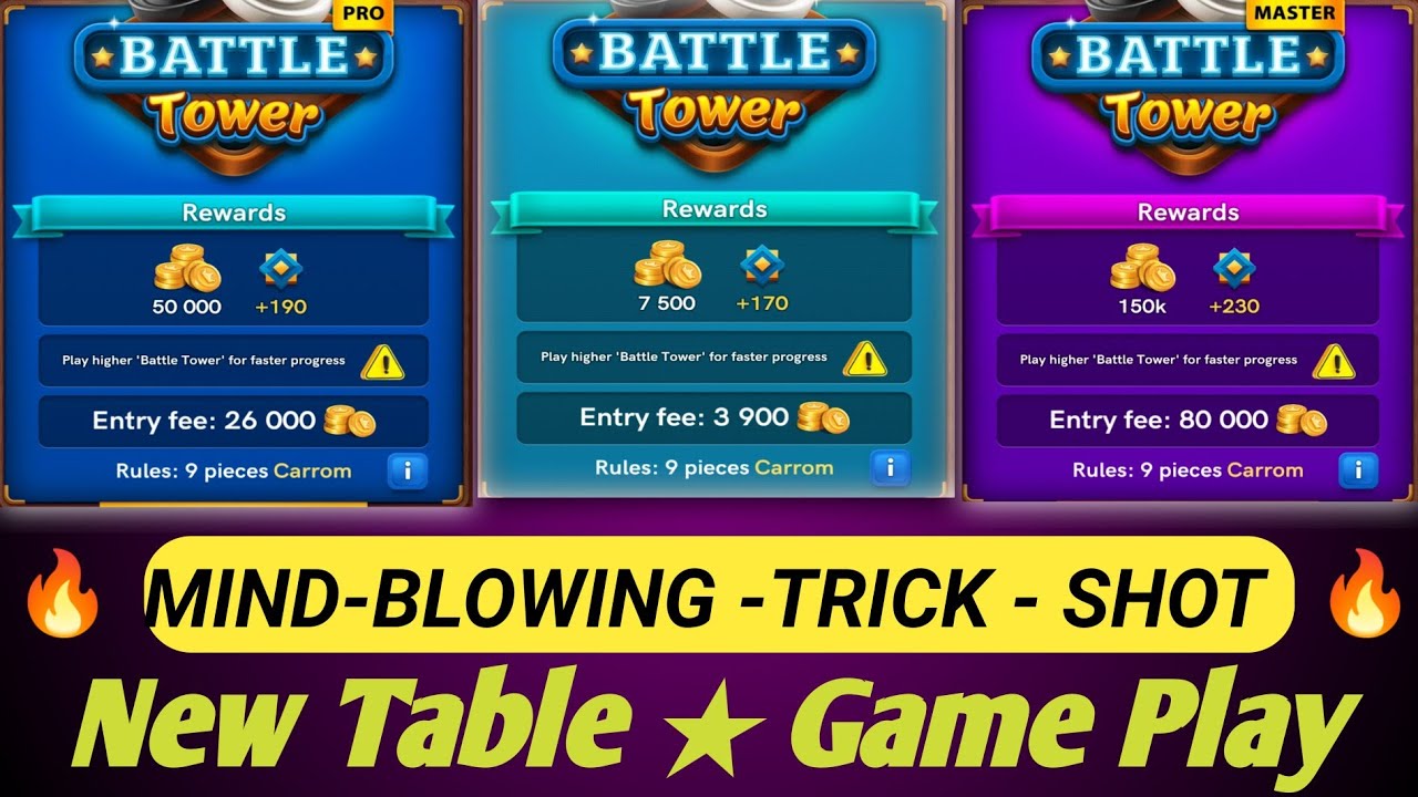New Table Game Play 💥 Battle Tower New Event game 🔥 unexpected trick ...