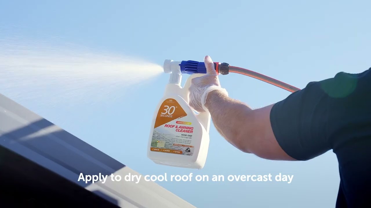 How To Clean Your Roof Using 30 Seconds Roof Awning Cleaner YouTube How To Clean Your Roof Using 30 Seconds Roof Awning Cleaner YouTube