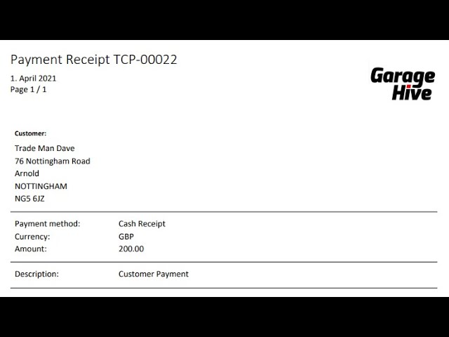 How Do I Print A Payment Receipt