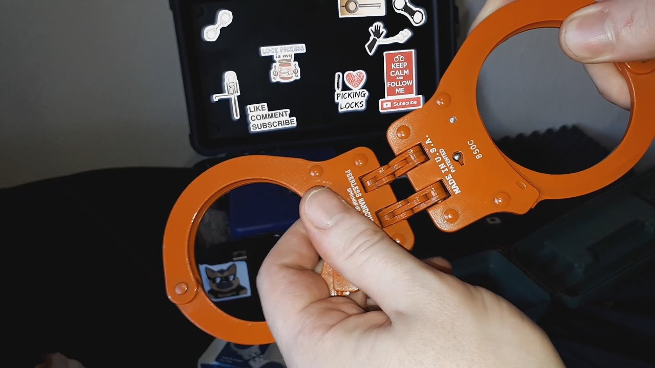 🚨🇺🇸 Peerless 850C Hinged Handcuffs in Orange (EPP Technology) [NIJ ...