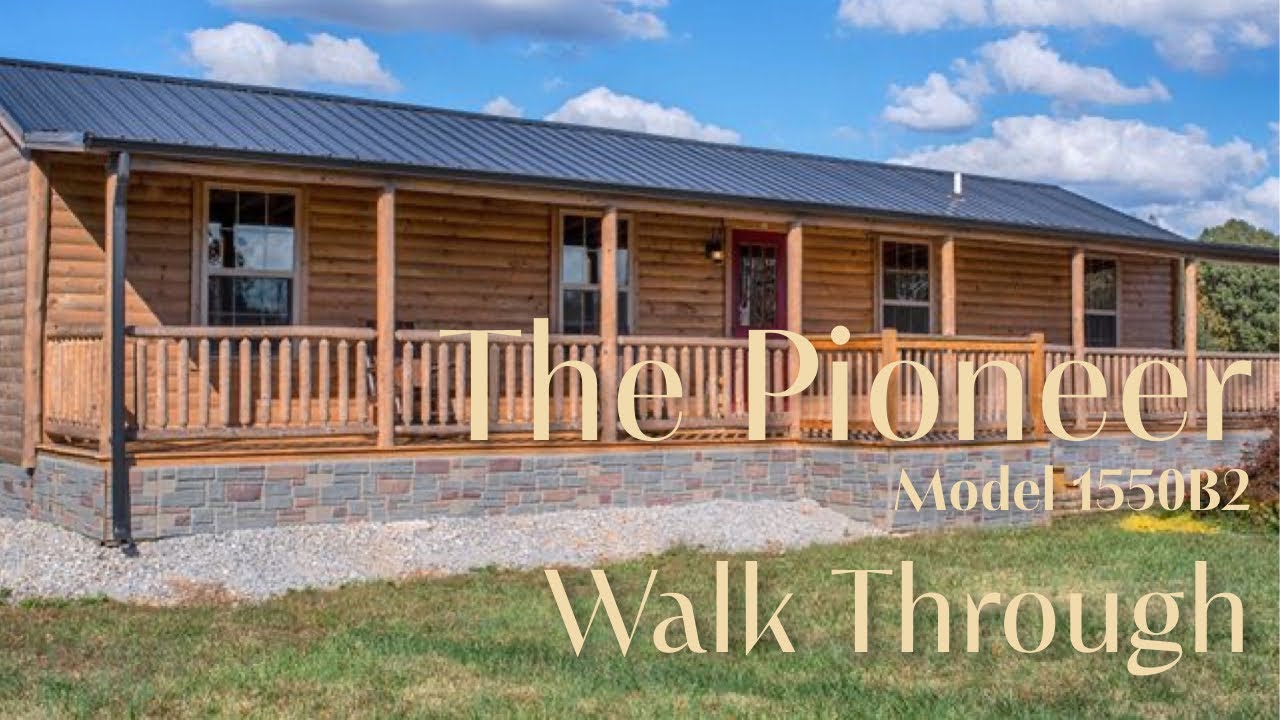 Pioneer Log Homes Prefab Wide Log Cabin With Porch Perfect Modular