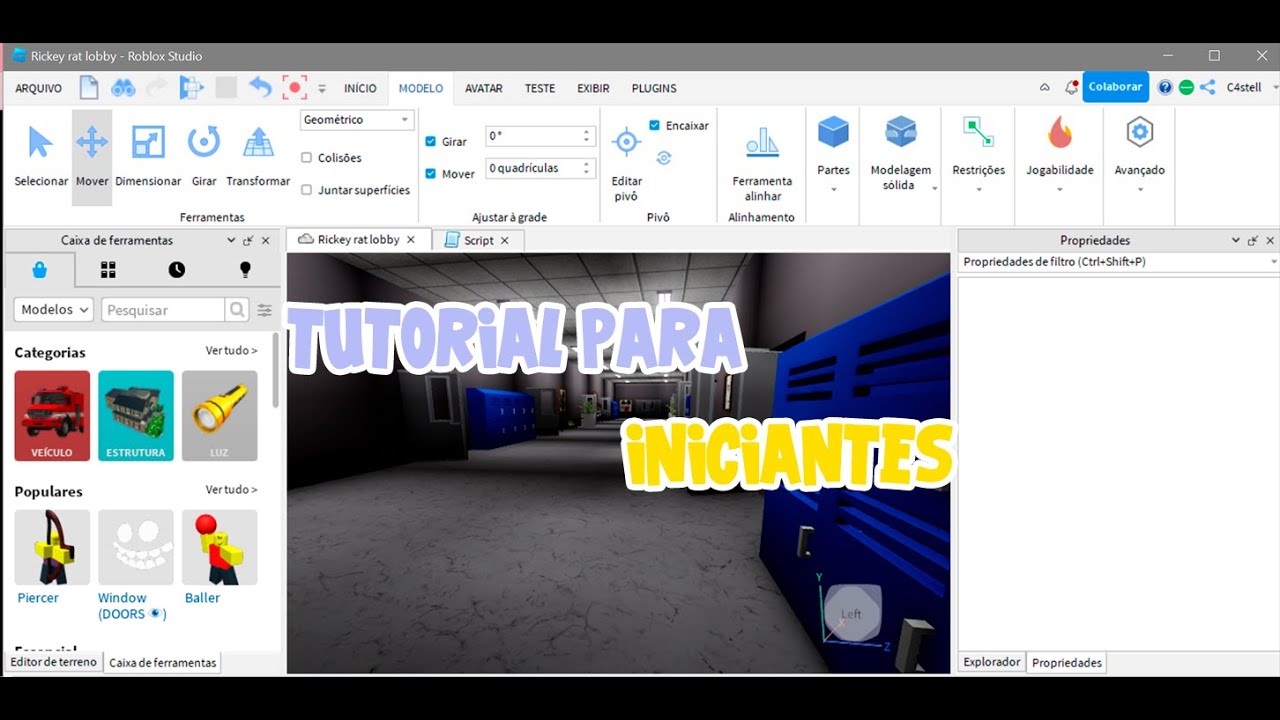TUTORIAL PARA INICIANTES DE ROBLOX STUDIO #1 - YouTube