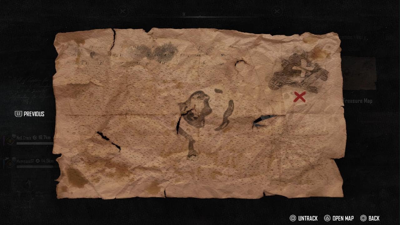 Dropped from Seasonal Event - La Peste Drop (Purple) SKULL AND BONES Treasure Map (very old ...