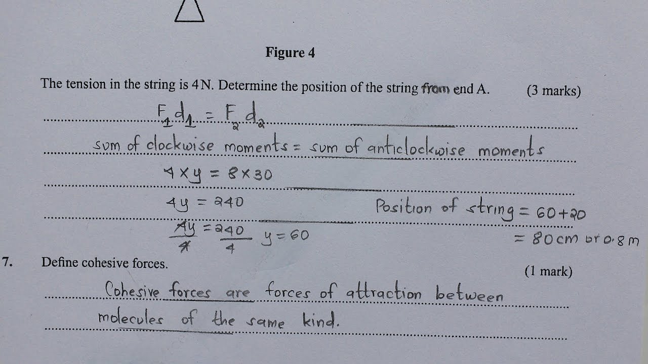Physics paper 1 questions and answers/ KCSE 2020/ High school course ...