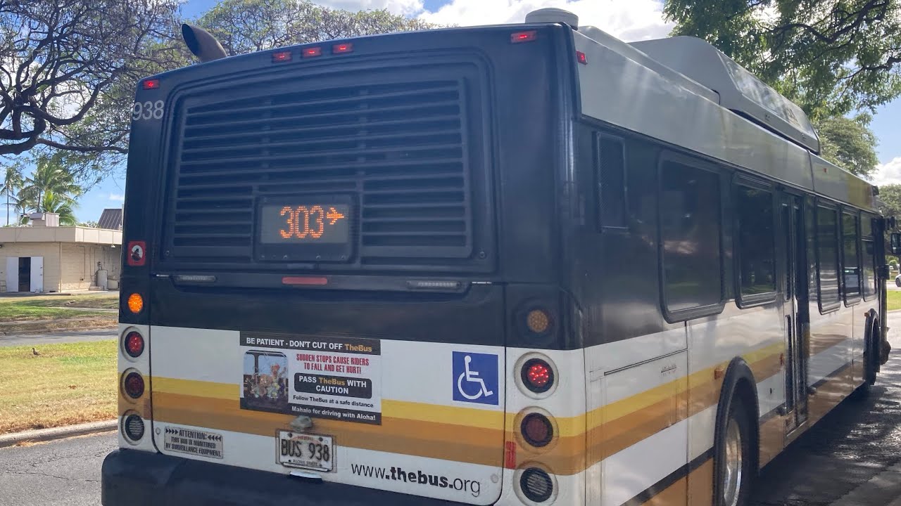 Honolulu TheBus Route 303 Airport- Hickam, Bus 938 (Part 3) - YouTube