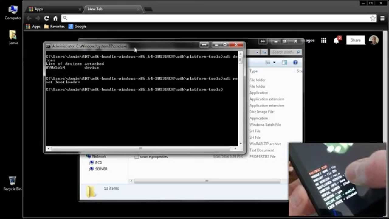 How To Install/Flash Android KitKat Nexus Factory Images - YouTube