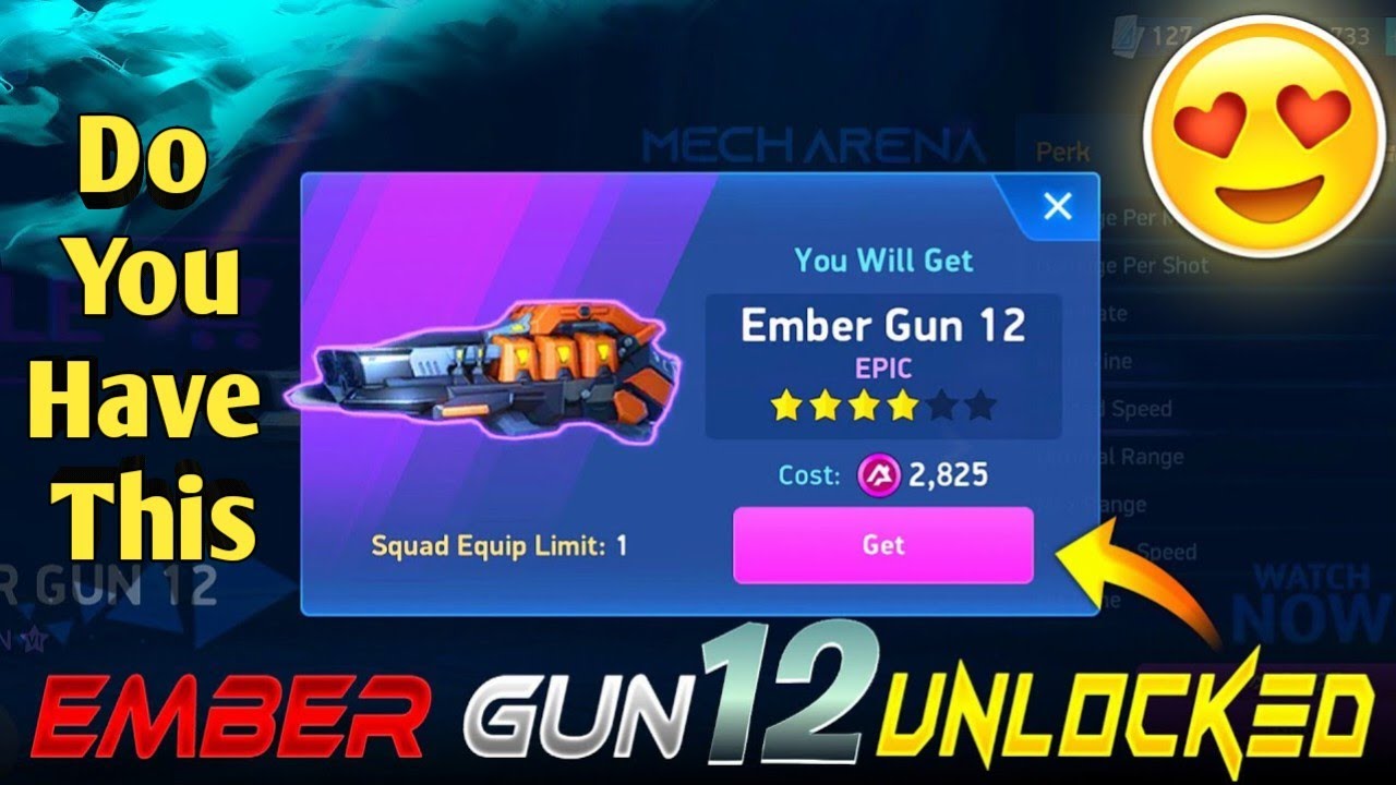 EMBER GUN 12 UNLOCKED 😍🔓 || MECH ARENA - YouTube