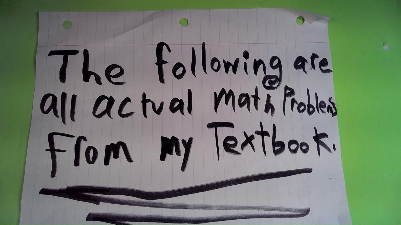 Animated math problems because these scenarios are real unusual & dare ...