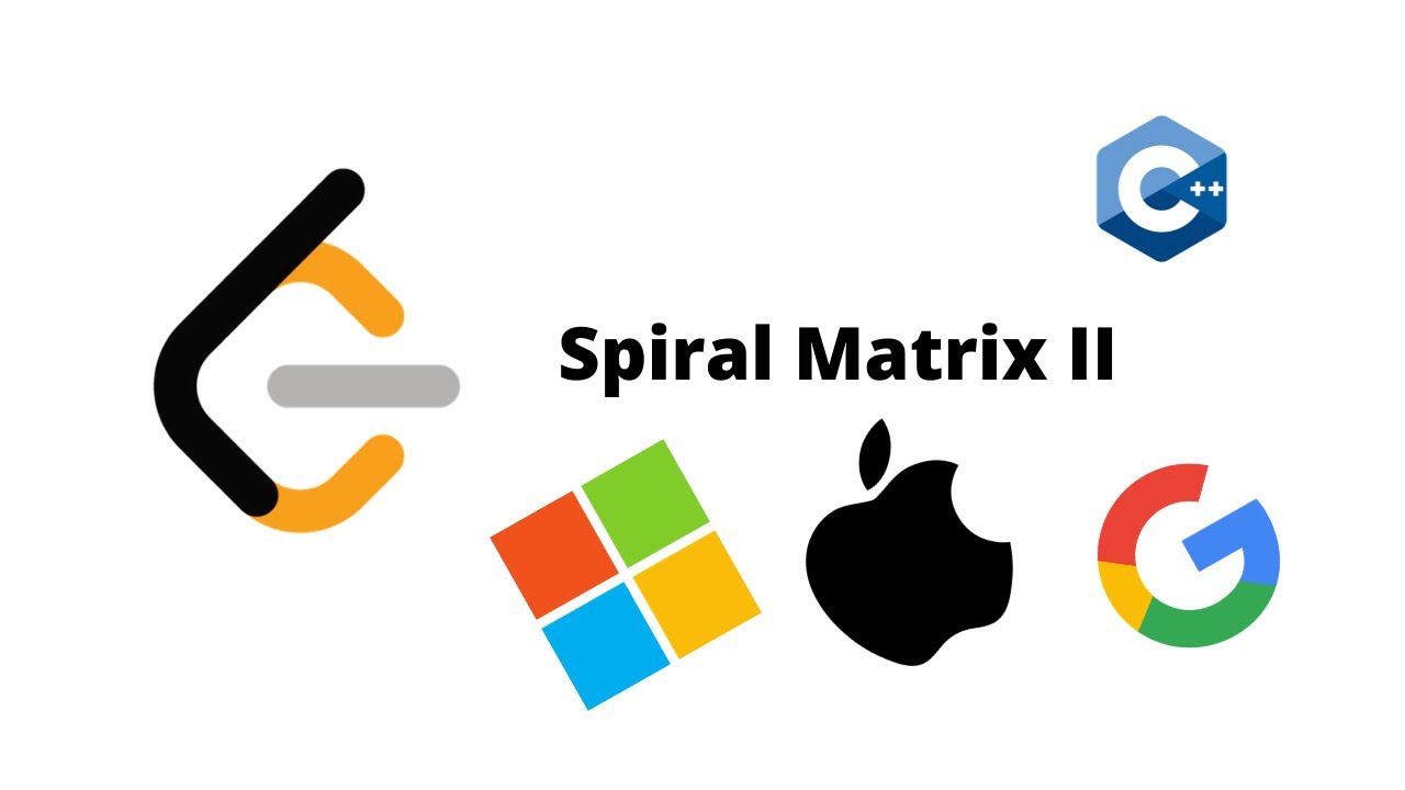 Leetcode Spiral Matrix II Explained - C++ - YouTube