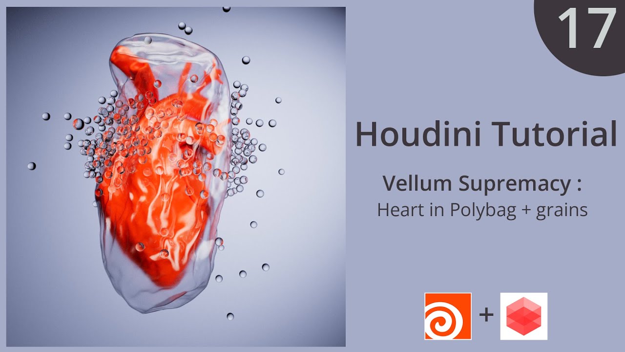 Beating heart in polybag + grains / Houdini Vellum tutorial 17 - YouTube