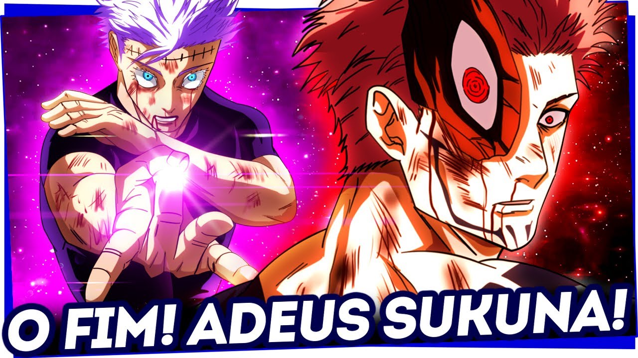 ACABOU! SATORU GOJO DESTRÓI SUKUNA COM UM VAZIO ROXO INFINITO - JUJUTSU ...