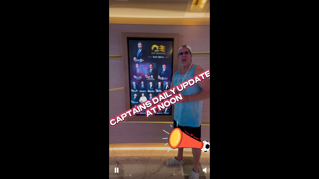 SUN PRINCESS CAPTAIN BLASTS ANNOUNCEMENTS IN CABINS - YouTube