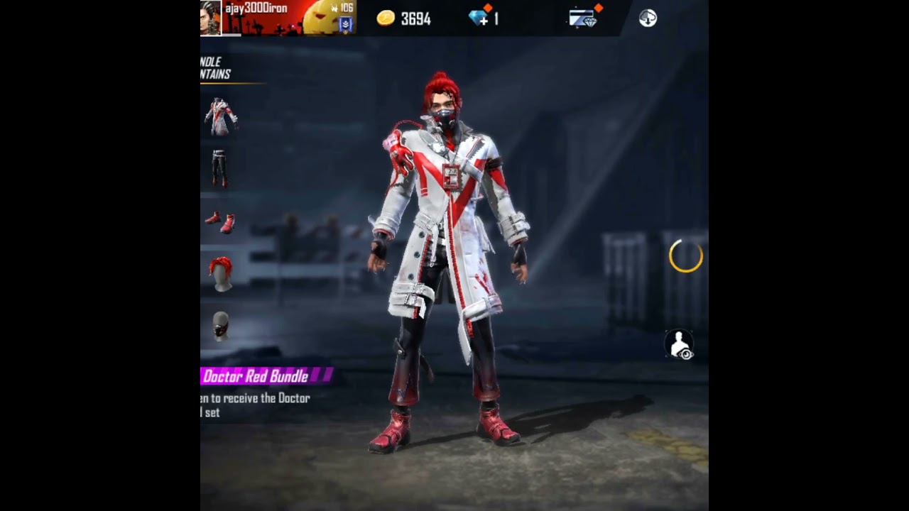 free fire new bundle|| doctor red bundle|| #freefire #games #free fire ...