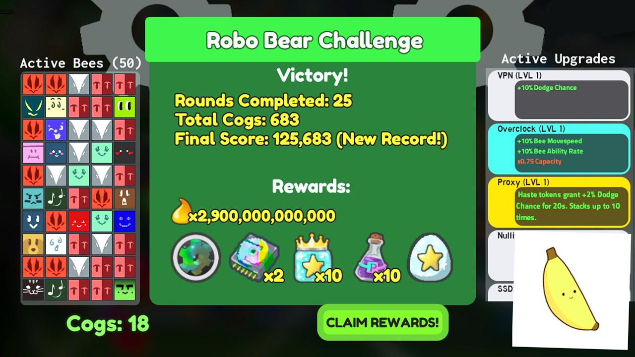 How BananaBSS Completed ROUND 25 Robo Challenge! (Round 1 to 25) (Bee ...