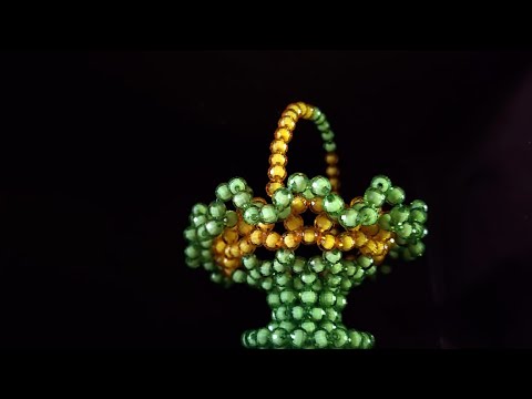 How to make a flower vase with beads#beadwork # bead basket | Home ...