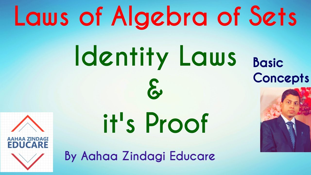 Identity Laws and proof : Laws of Algebra of Sets for Class 11 Maths ...