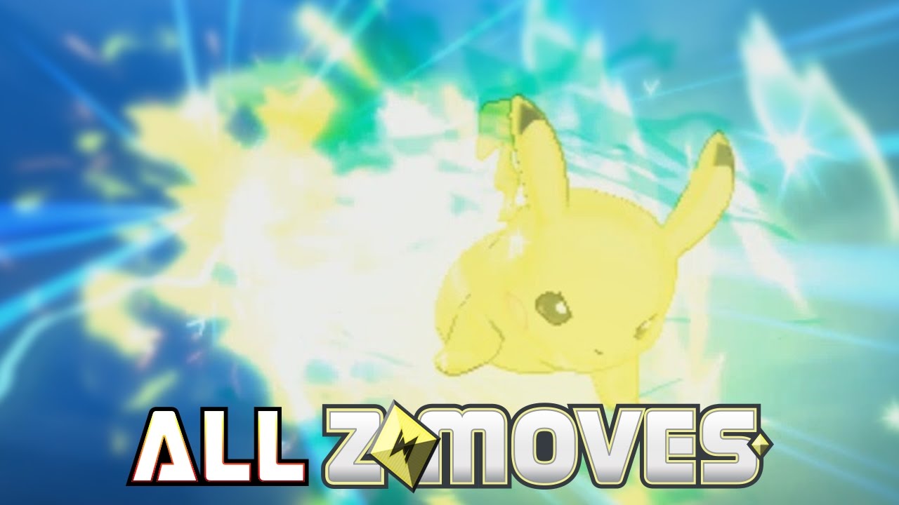 Pokemon Sun and Moon - ALL Z MOVES! - YouTube