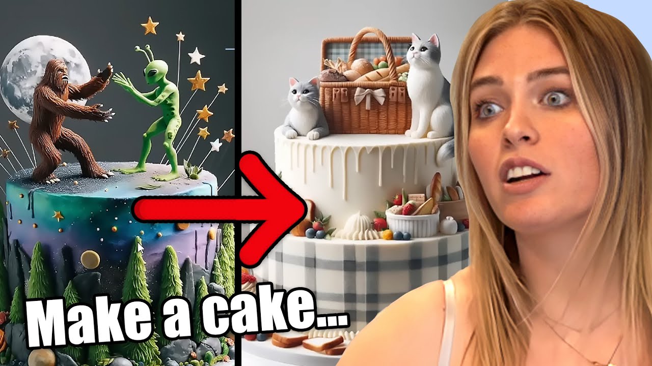 I Made a Cake Designed By AI - YouTube