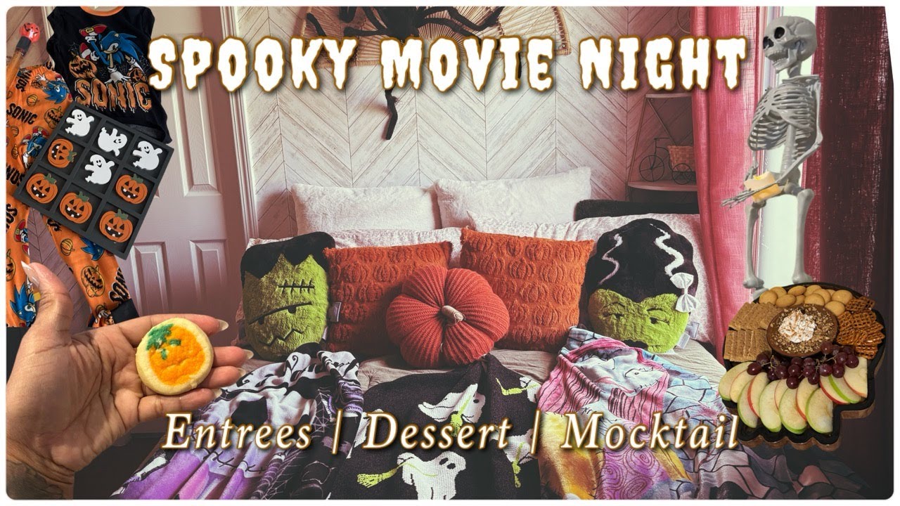 Spooky Movie Night at Home 🕯️🍿 | Cozy Halloween Aesthetic - YouTube