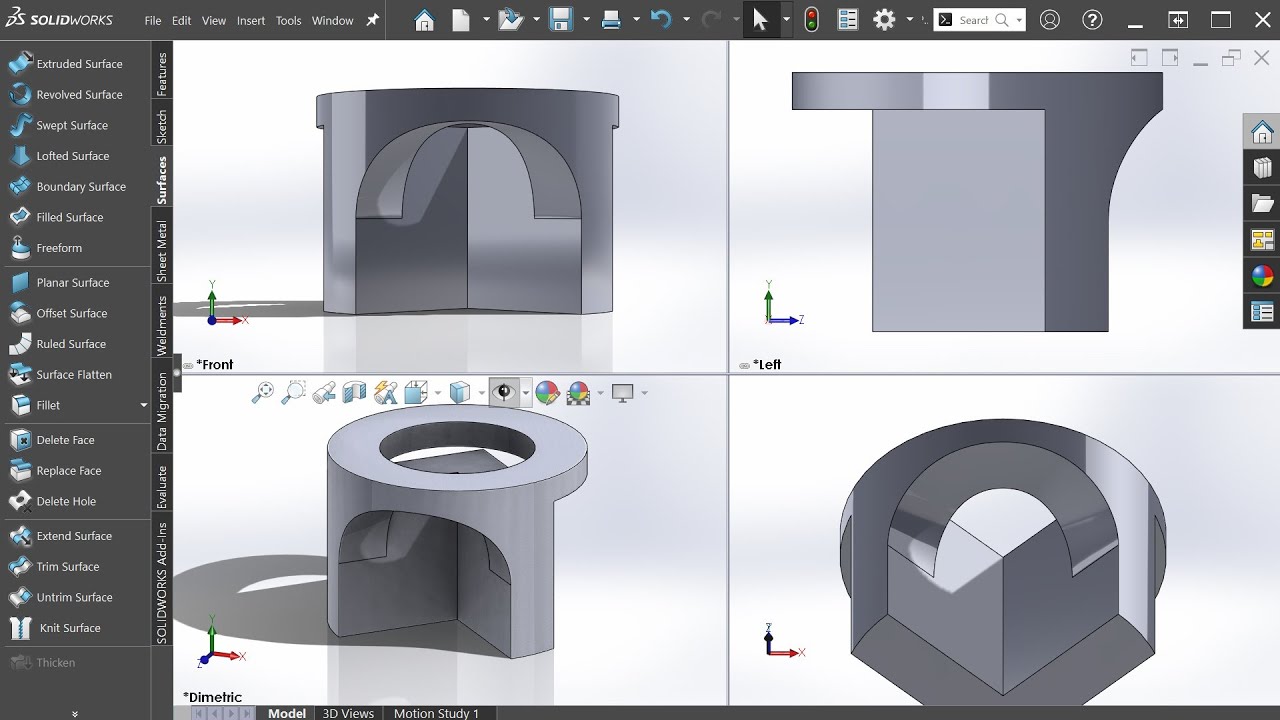 Fillet/ Arc between non parallel faces | Заокруглення/Арка між ...