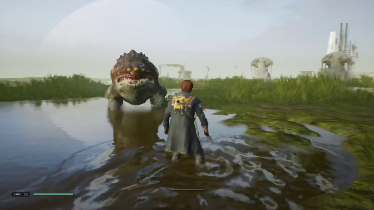 Fighting the Lizard (Star Wars Jedi Fallen Order) - YouTube