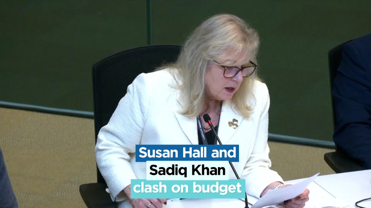 Susan Hall and the Sadiq Khan clash on the budget - YouTube