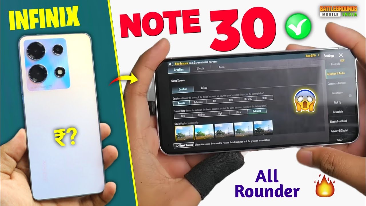 "Infinix Note 30 4G"(Best Under 15k!😍 ️‍🔥)Gaming Review•BGMI/PUBG Review•Gyro,Heat,Graphics ...