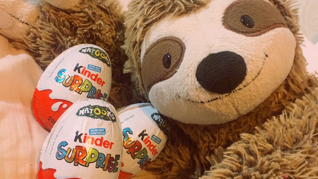 Sloth Watch Episode 1: Natoons Kinder Surprise Eggs! (with Schneeball ...