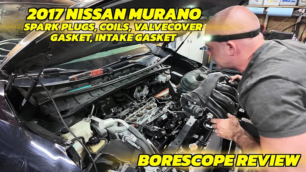 2017 Nissan Murano Spark plugs valve cover gaskets coil and intake ...