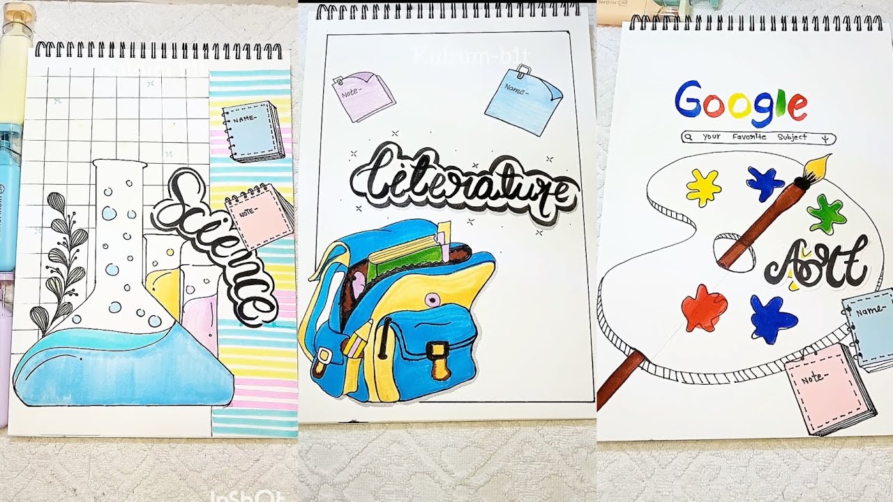 DIY Front Page Designs For School Projects || Creative Front Page ...
